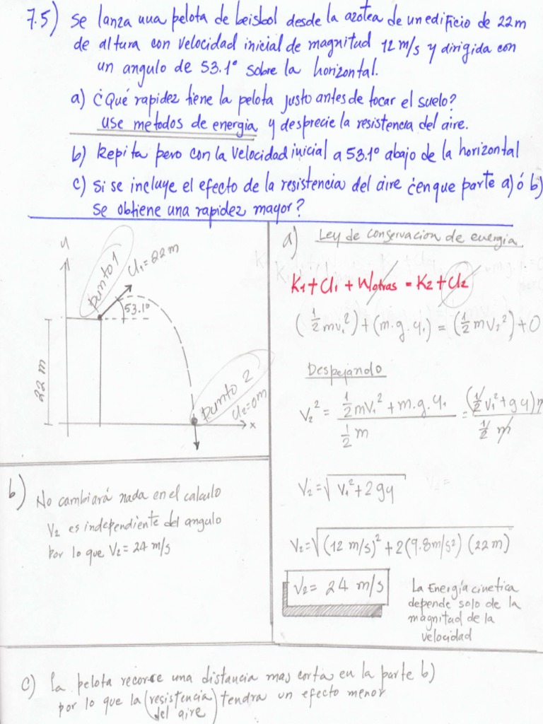 Ejercicios Capitulo 7 PDF | PDF | Física Aplicada e Interdisciplinaria | Mecanica clasica