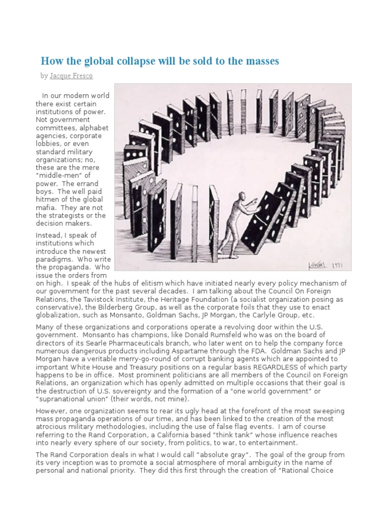 How The Global Collapse Will Be Sold To The Masses | PDF | Propaganda ...