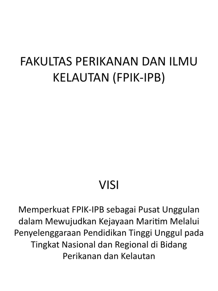 Fpik Ipb | PDF