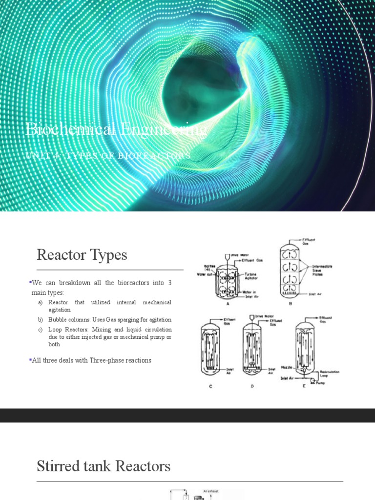 Biochemical Engineering: Unit 4: Types of Bioreactors | PDF