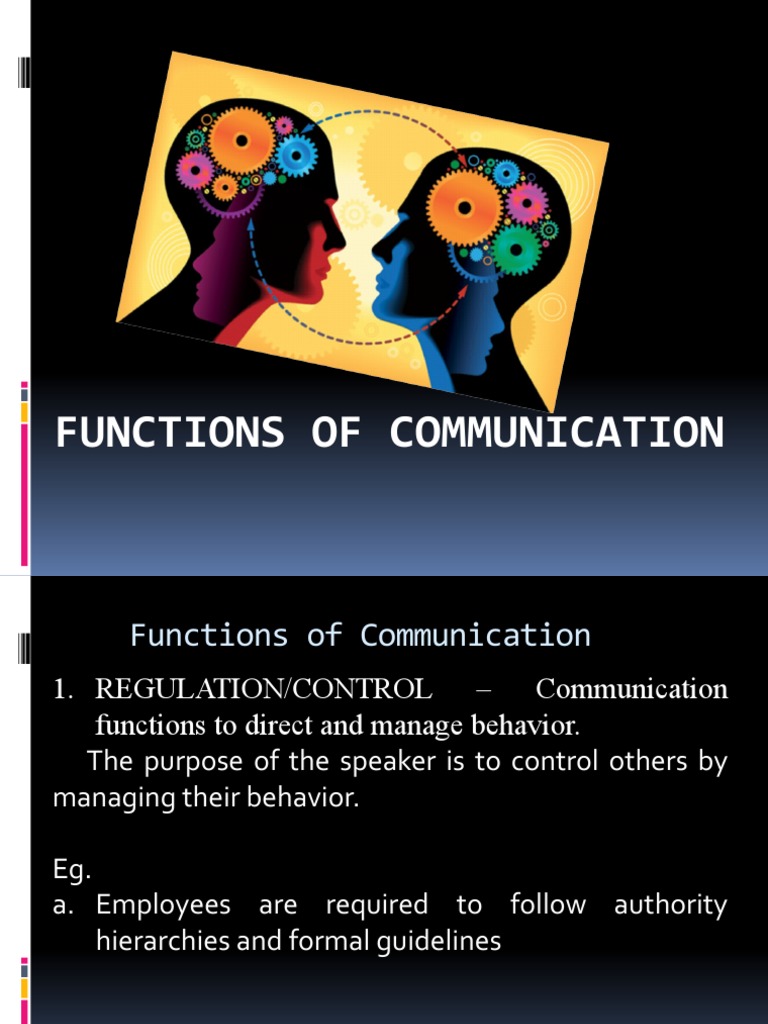 Functions of Communication | PDF