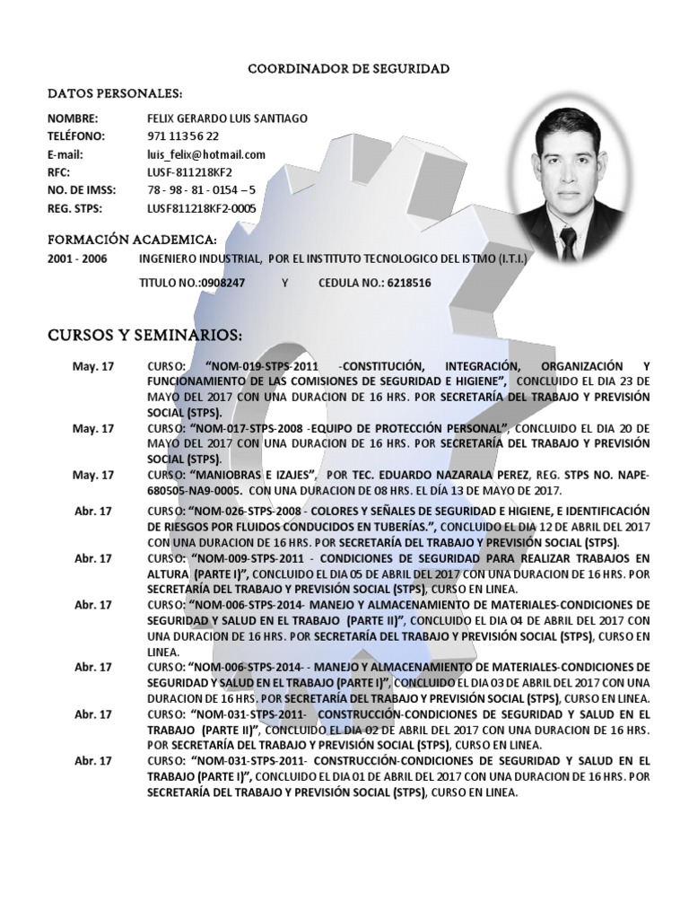 CV Felix Luis Julio 2019 Ultimo (1) - 1-15 | PDF | México | Energía y ...