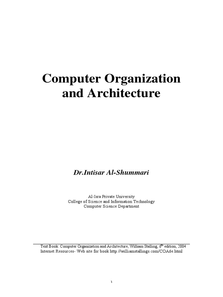 Intisar'sComputer Organization and Architecture Notes | PDF | Cpu Cache ...