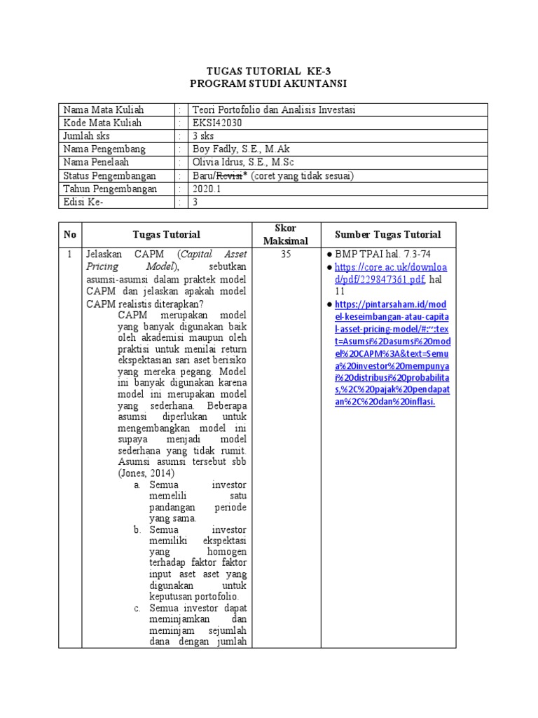 Tugas Tutorial Ke 3 | PDF
