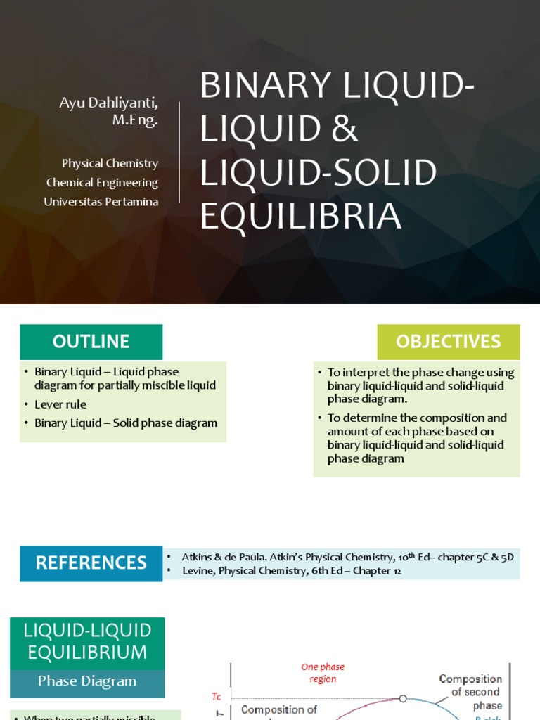 Liquid-Liquid & Solid Equilibria Diagrams | PDF | Phase (Matter ...