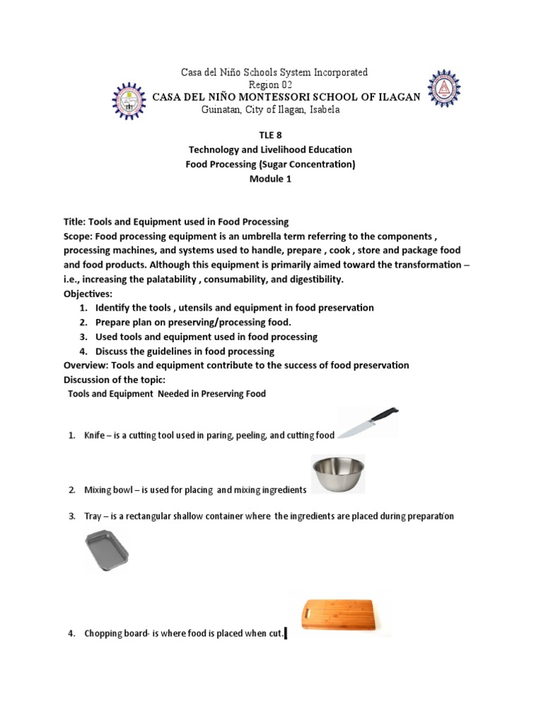 Module 1 Food Processing | PDF | Food Preservation | Food Processing