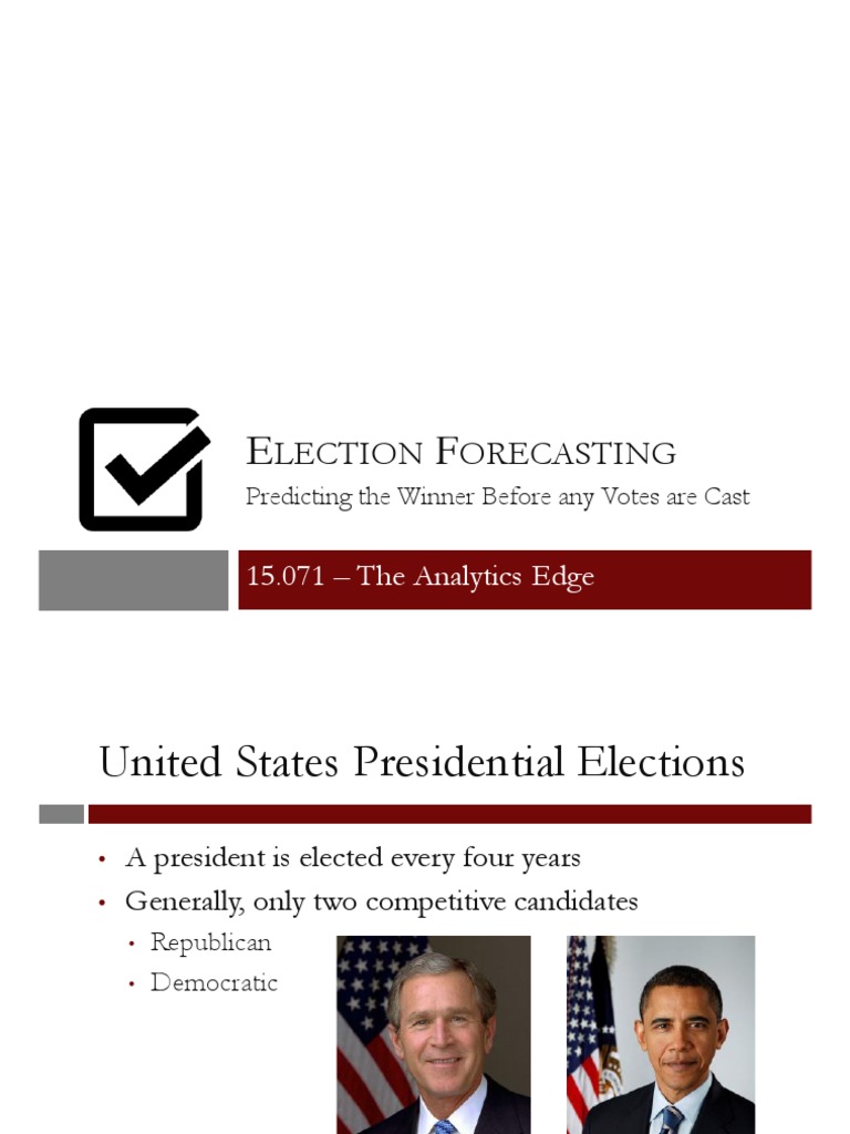 Election Forecasting Insights | PDF | Data Analysis | Applied Mathematics