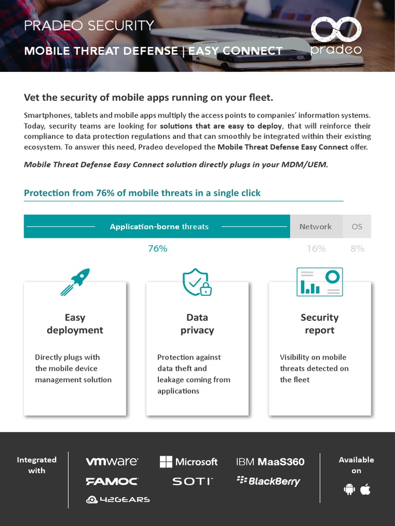 Pradeo Security: Mobile Threat Defense - Easy Connect | PDF | Mobile App | Cloud Computing