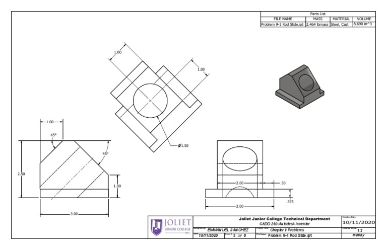 Problem 9-1 Rod Slide | PDF