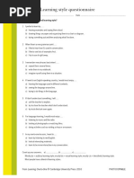 Index of Learning Styles Questionnaire | PDF | Learning Styles ...