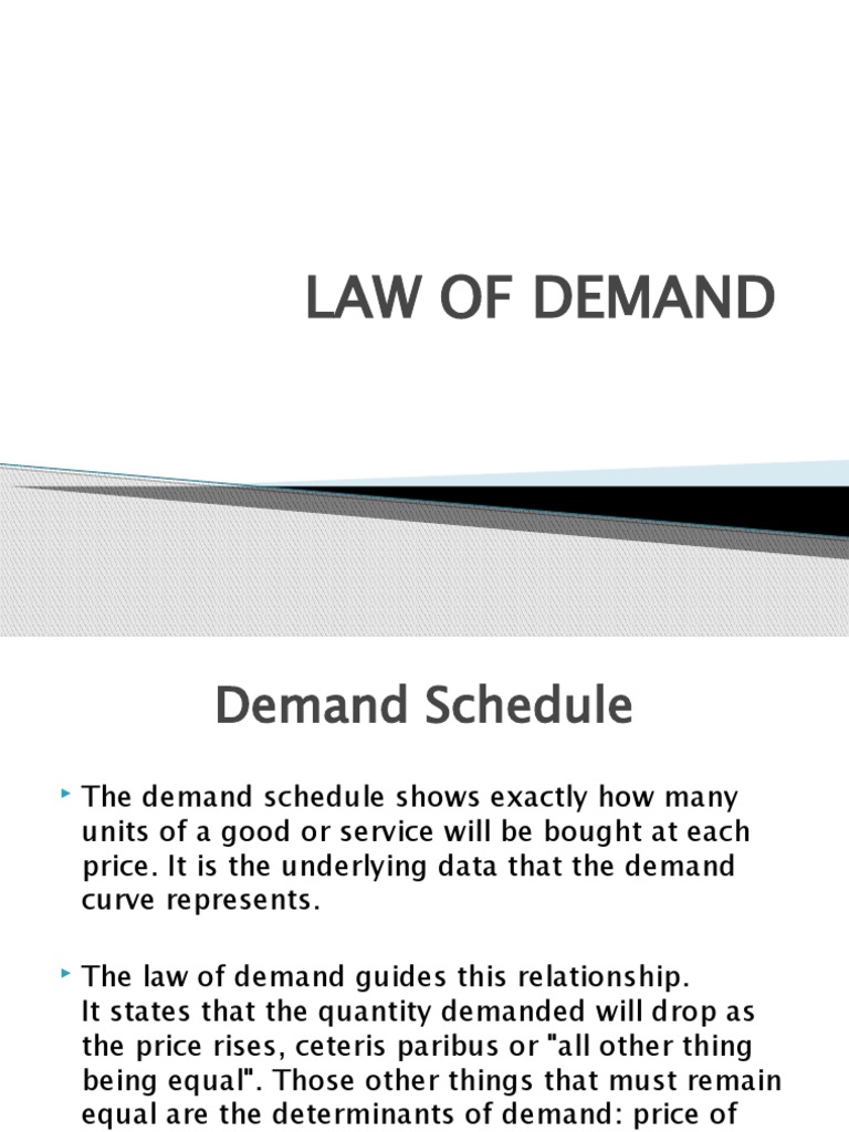 Demand Schedule | PDF | Demand Curve | Demand
