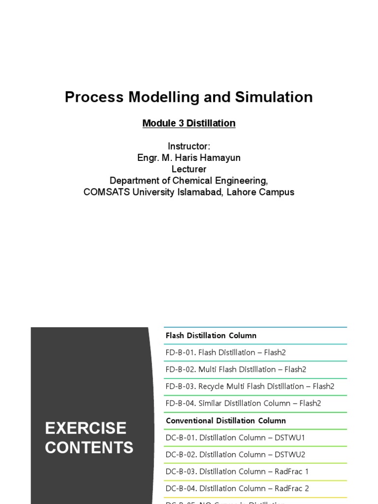 Process Modelling and Simulation | Download Free PDF | Distillation | Separation Processes