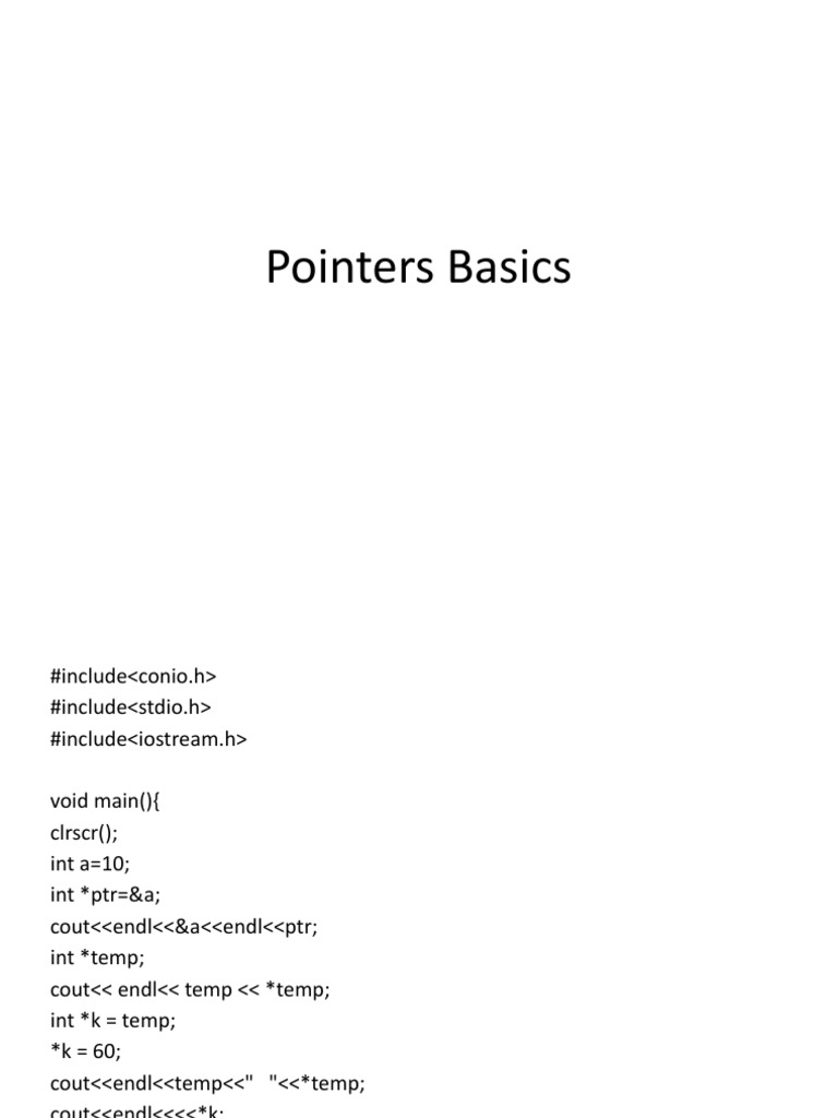 Pointers Basics | PDF