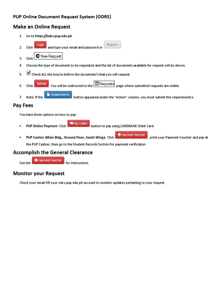 PUP Document Request Guide | PDF | Career & Growth