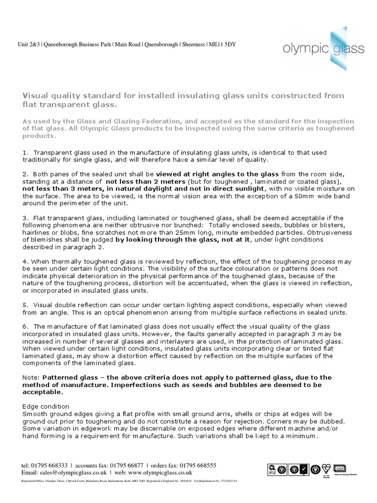 Visual Quality Standard 1 | PDF | Glasses | Optics