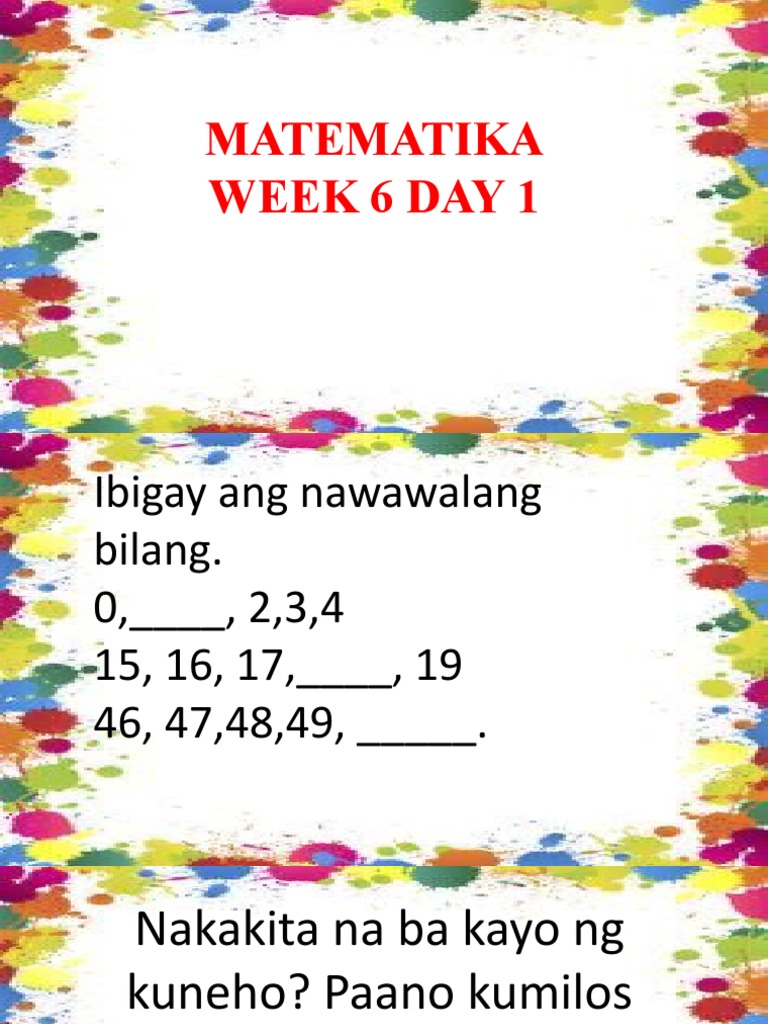 Week 6 Math Day 1 5 | PDF
