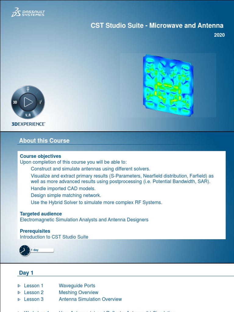 CST Studio Suite - Microwave and Antenna | PDF | Antenna (Radio) | Radio