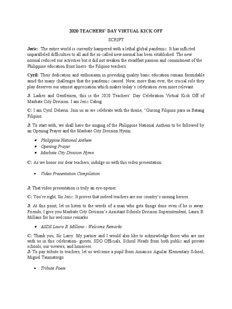 WTD Kick-Off-Script | PDF