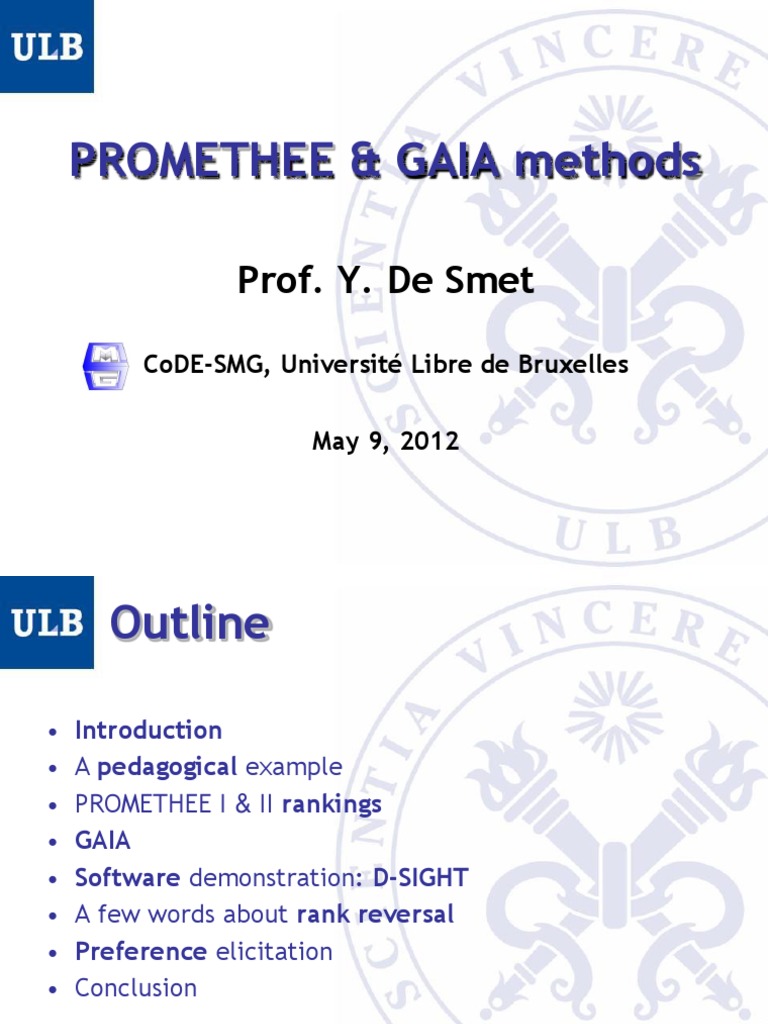 Cours PROMETHEE GAIA | PDF | Methodology | Decision Making