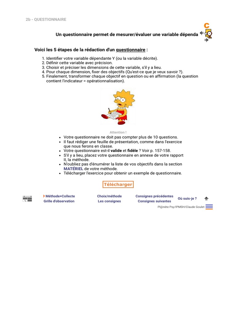 Rédiger un Questionnaire Efficace | PDF