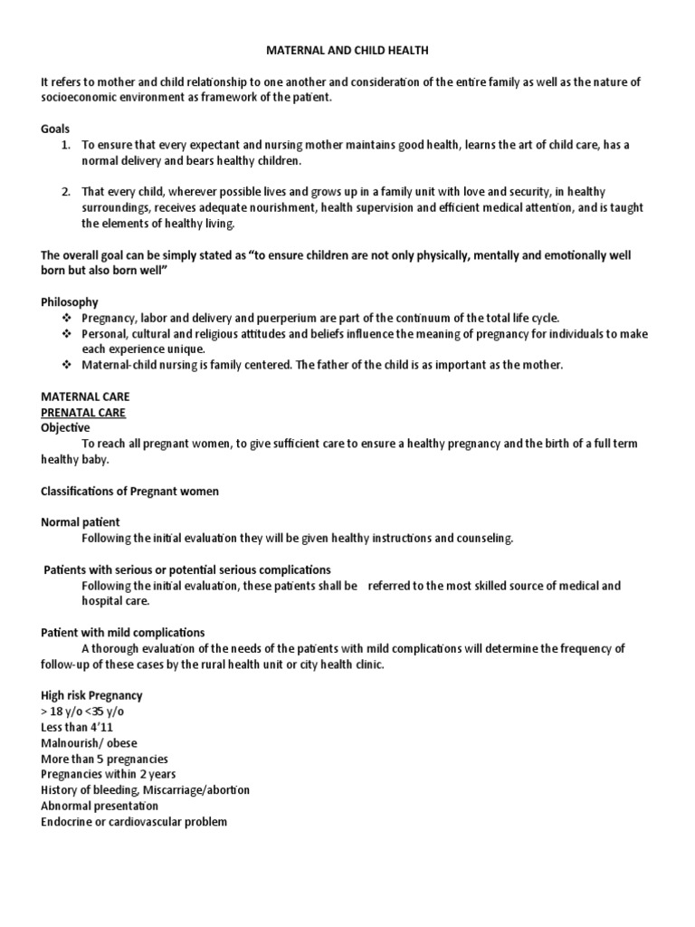 Maternal and Child Health: Ensuring Healthy Pregnancies and Family Well ...