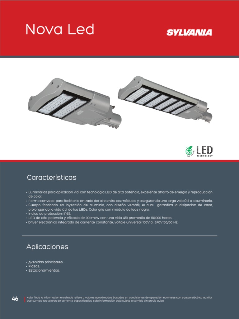 Luminarias Nova LED para Vías | PDF | Diodo emisor de luz | Electrónica