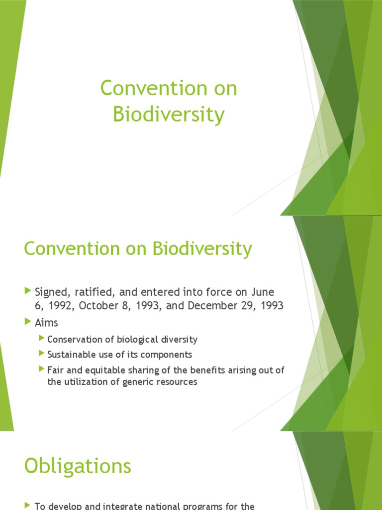 Convention On Biodiversity | PDF | Conservation Biology | Environmental ...