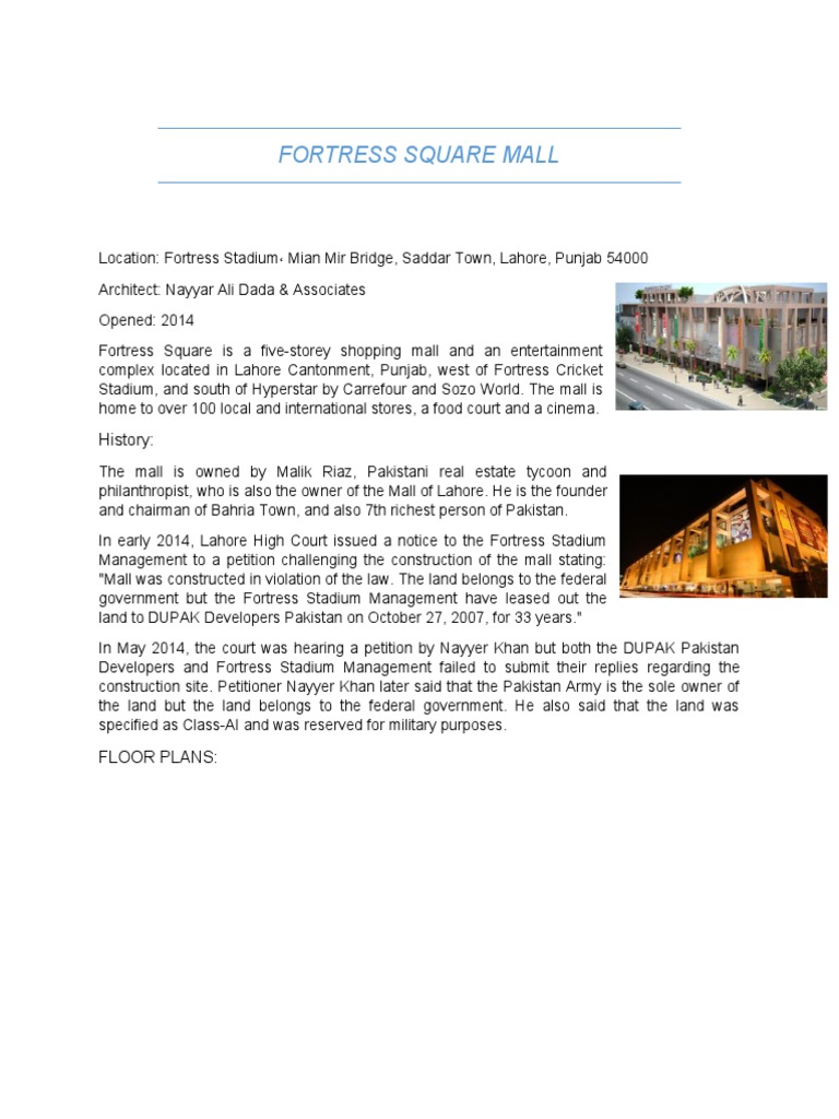 Fortress Square Mall | PDF | Minimalism | Design