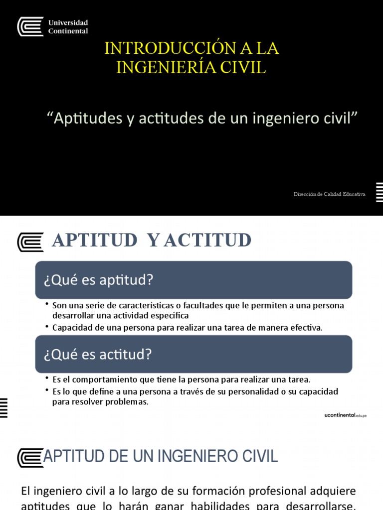 SEMANA 09-Aptitudes y Actitudes de Un Ingeniero Civil | PDF ...