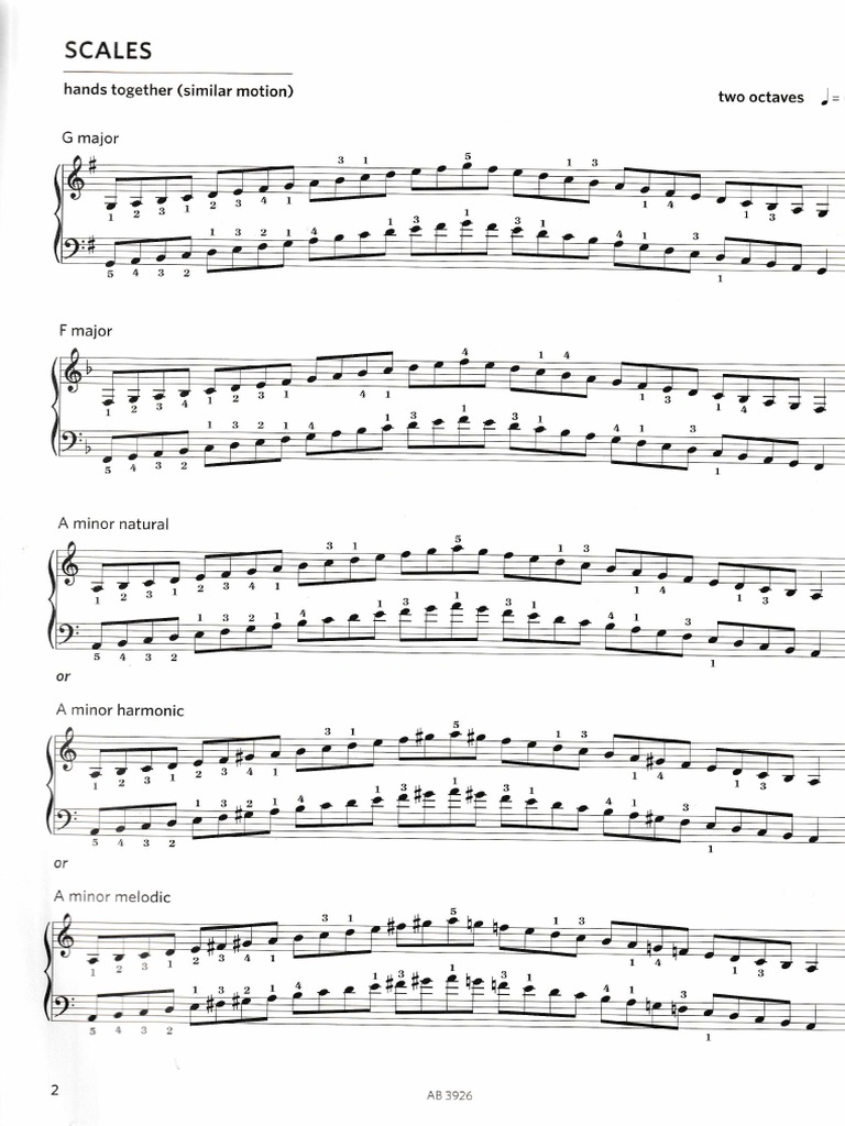 Piano Scales & Arpeggios Grade 2 PDF | PDF