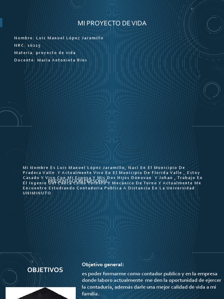 Mi Proyecto de Vida | PDF | Contador | Titulo academico
