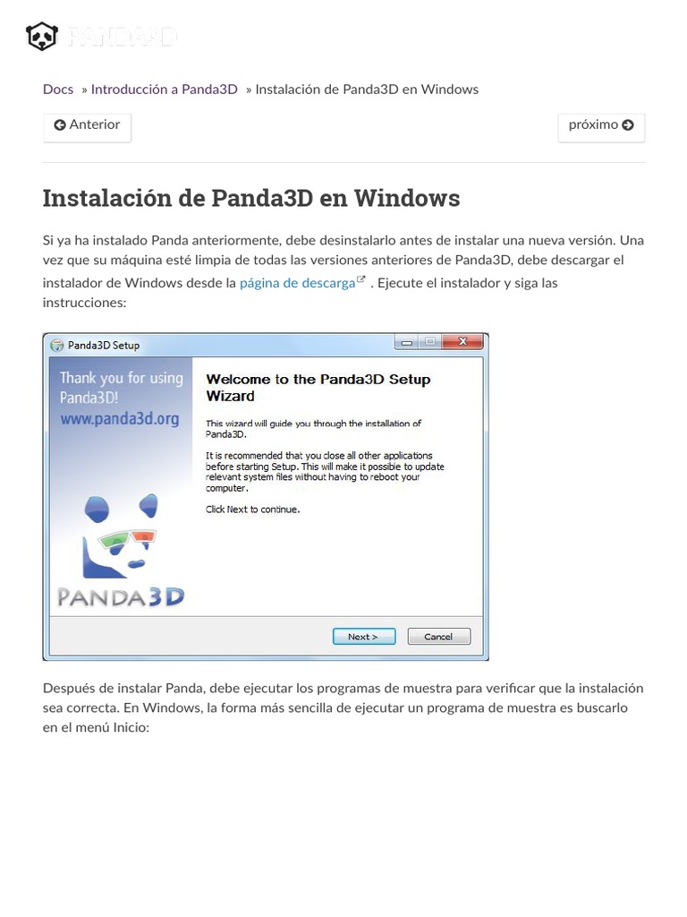 2instalación de Panda3D en Windows - Manual de Panda3D | PDF ...