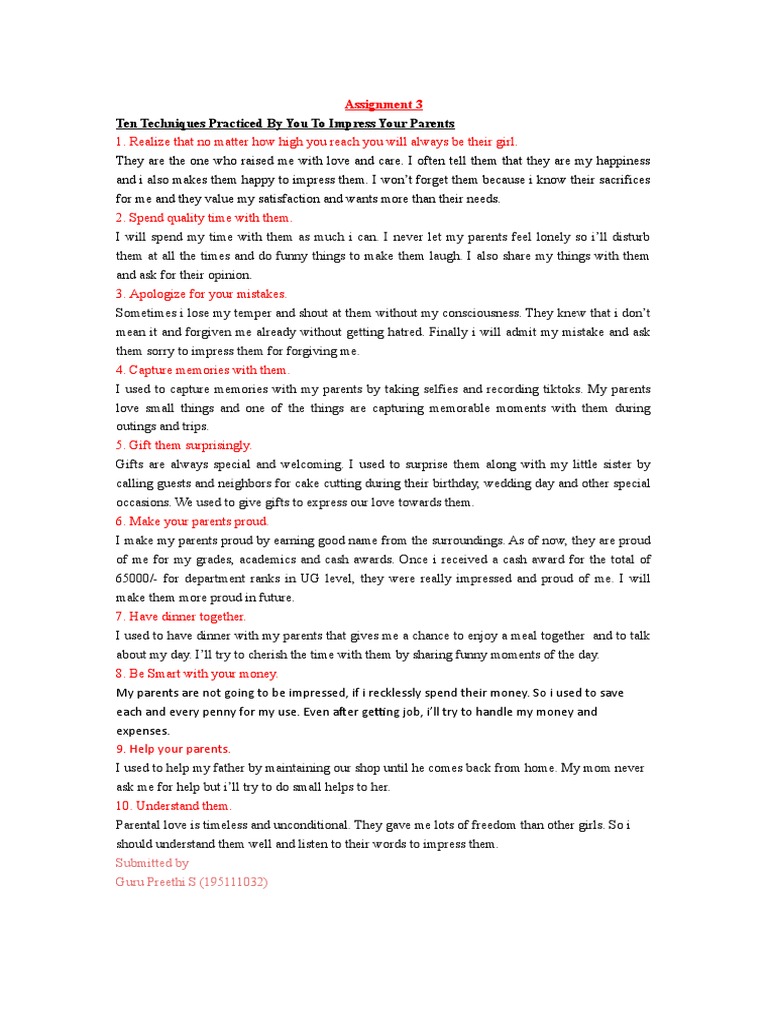 10 Techniques To Impress Your Parent - 195111032-1 | PDF | Cooking ...