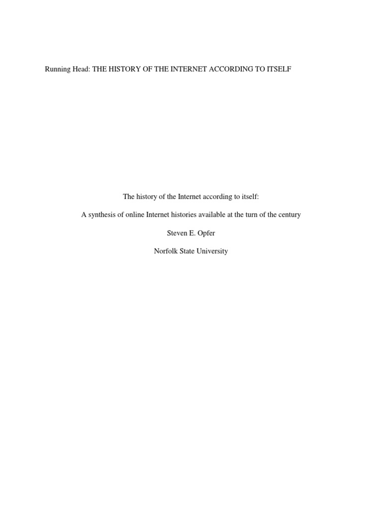 The History of The Internet According To PDF | PDF | Packet Switching ...