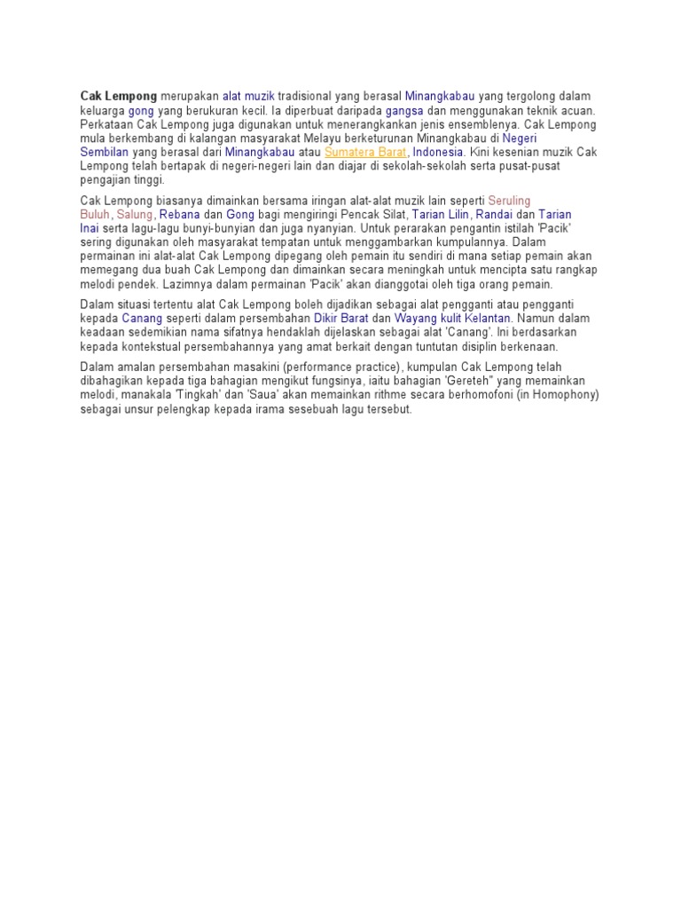 Cak Lempong | PDF