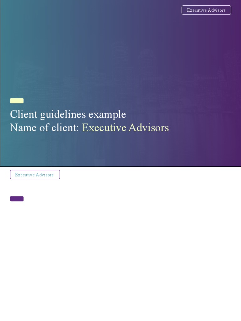 Executive Advisors Template | PDF