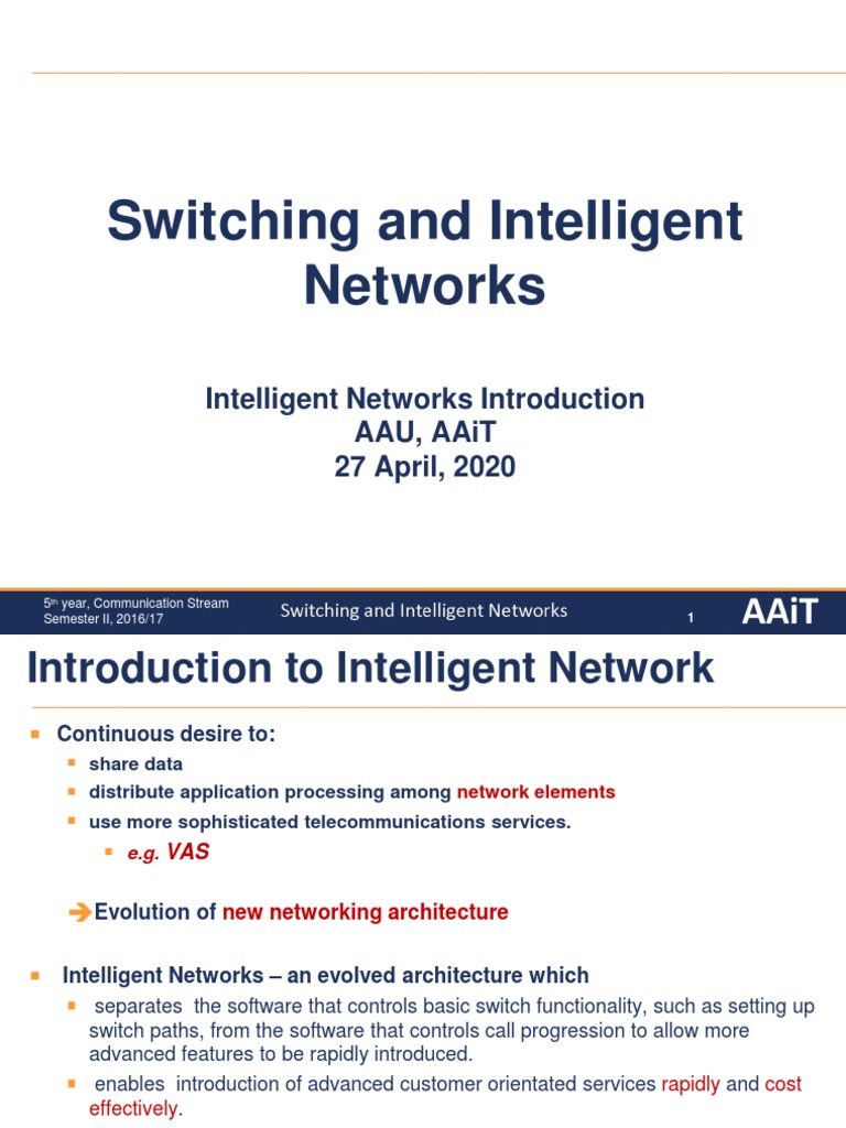 Switching and Intelligent Networks | PDF | Telephone Exchange ...