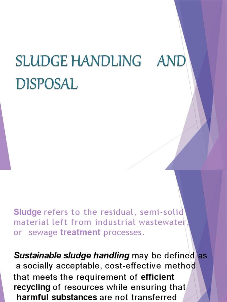 Sludge Handling | PDF | Incineration | Sewage Treatment