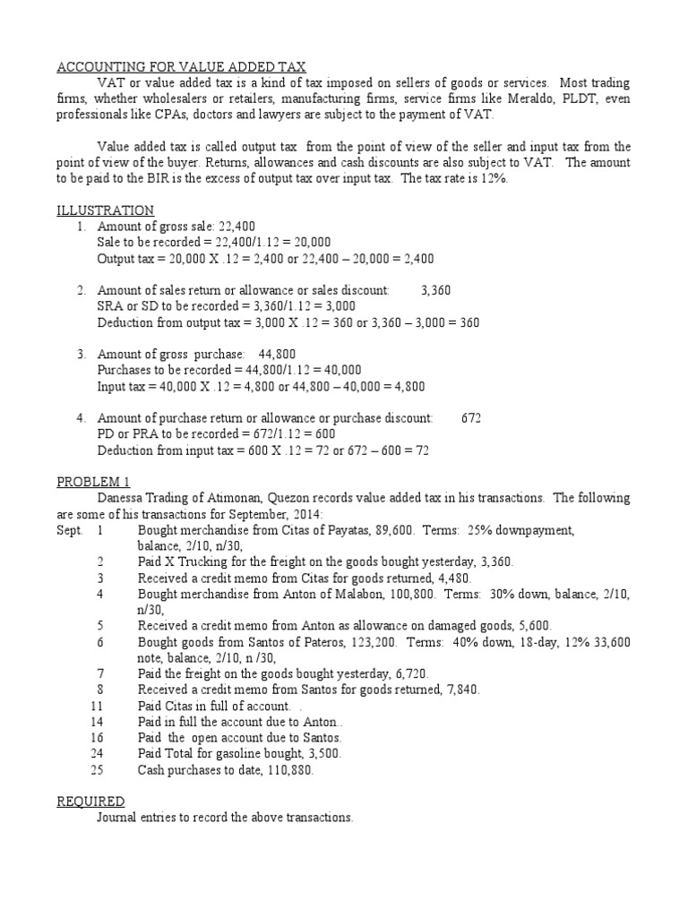 VAT Accounting and Computation Guide | PDF | Value Added Tax | Value Added
