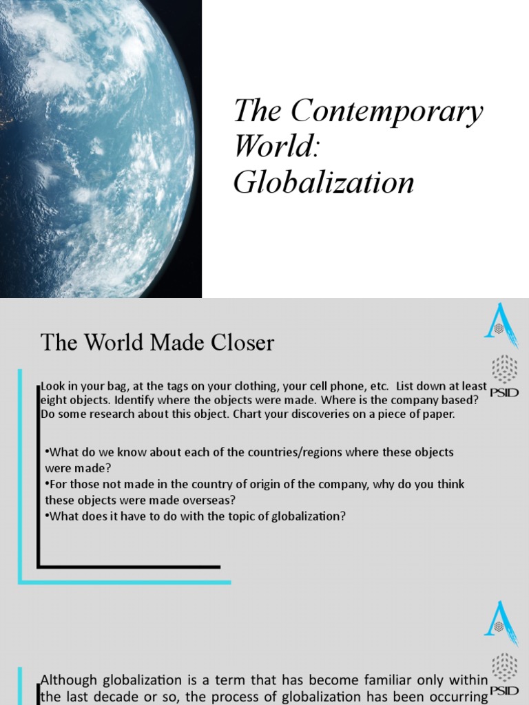 The Contemporary World: Globalization | PDF | Globalization | Policy