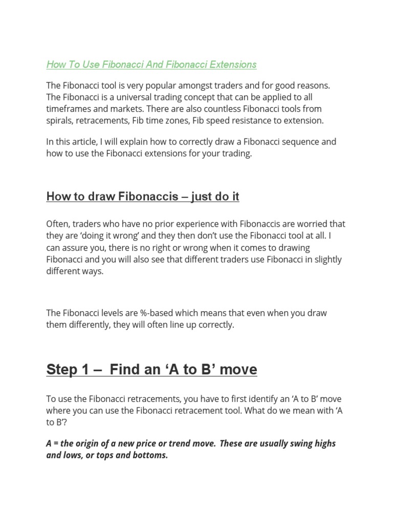 How To Use Fibonacci and Fibonacci Extensions | PDF | Career & Growth ...
