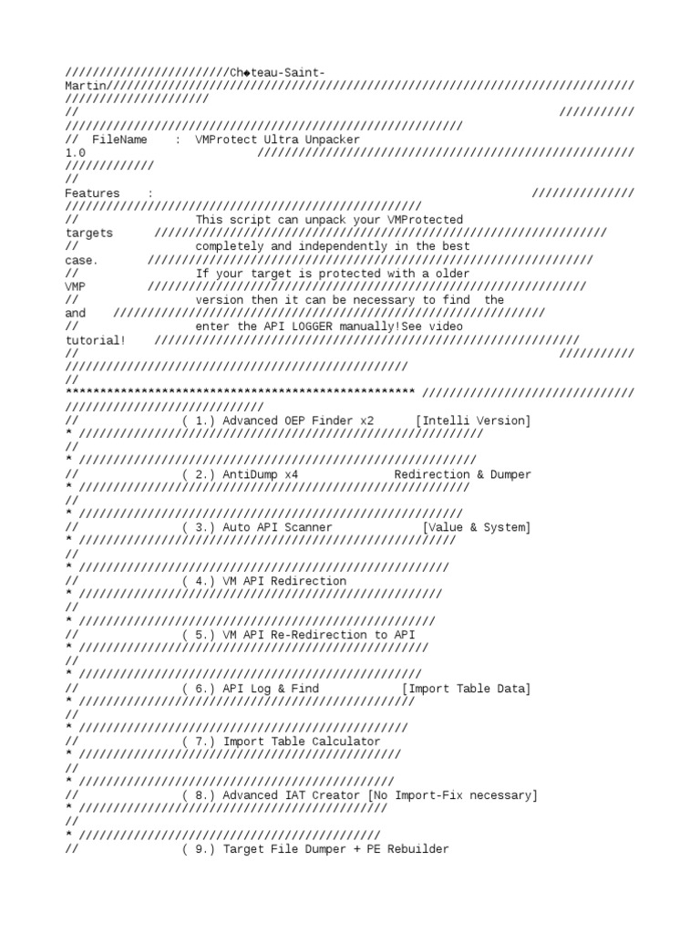 VMProtect Ultra Unpacker 1.0 | PDF | System Software | Operating System ...
