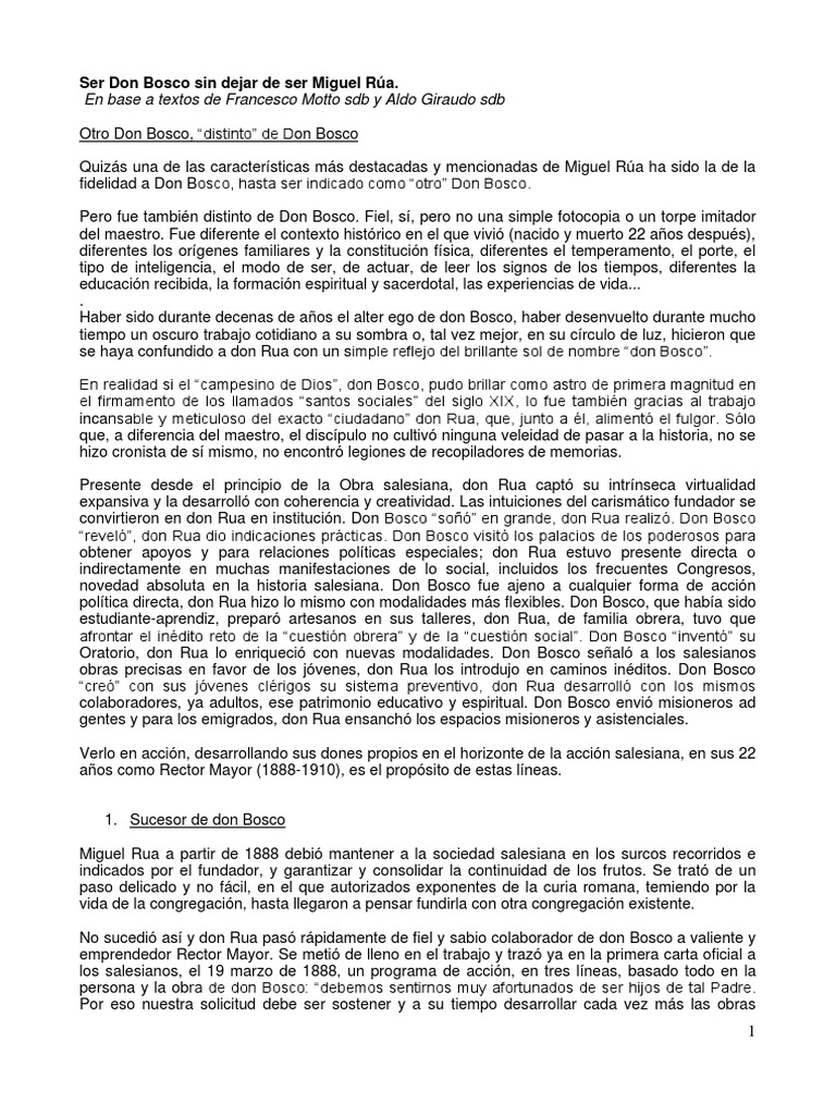 Don Miguel Rua El Otro Don Bosco | PDF | Educación religiosa | Religión ...