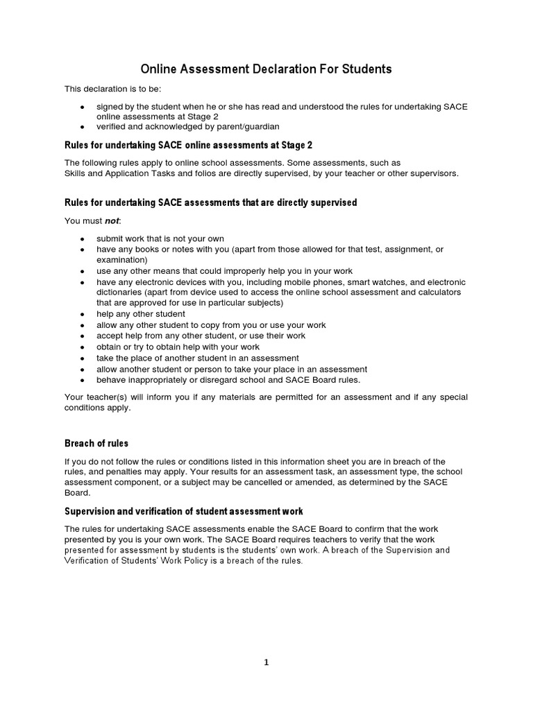 Assessment Declaration Maths SAT 2 PDF | Download Free PDF | Sat | Learning