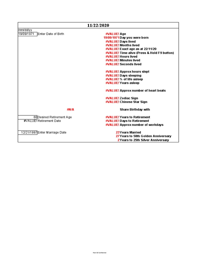 Life Calculations | PDF
