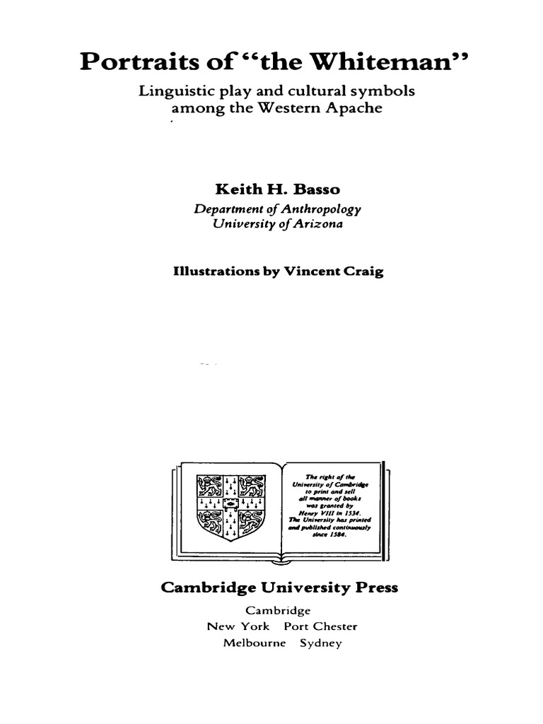 (Keith H. Basso) Portraits of The Whiteman Ling PDF | PDF | Cognitive ...