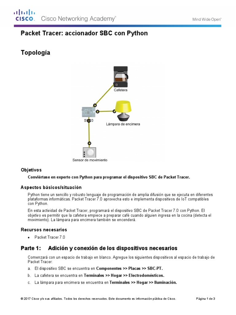 3.3.1.4 Packet Tracer - SBC Actuate PDF | PDF | Point and Click ...