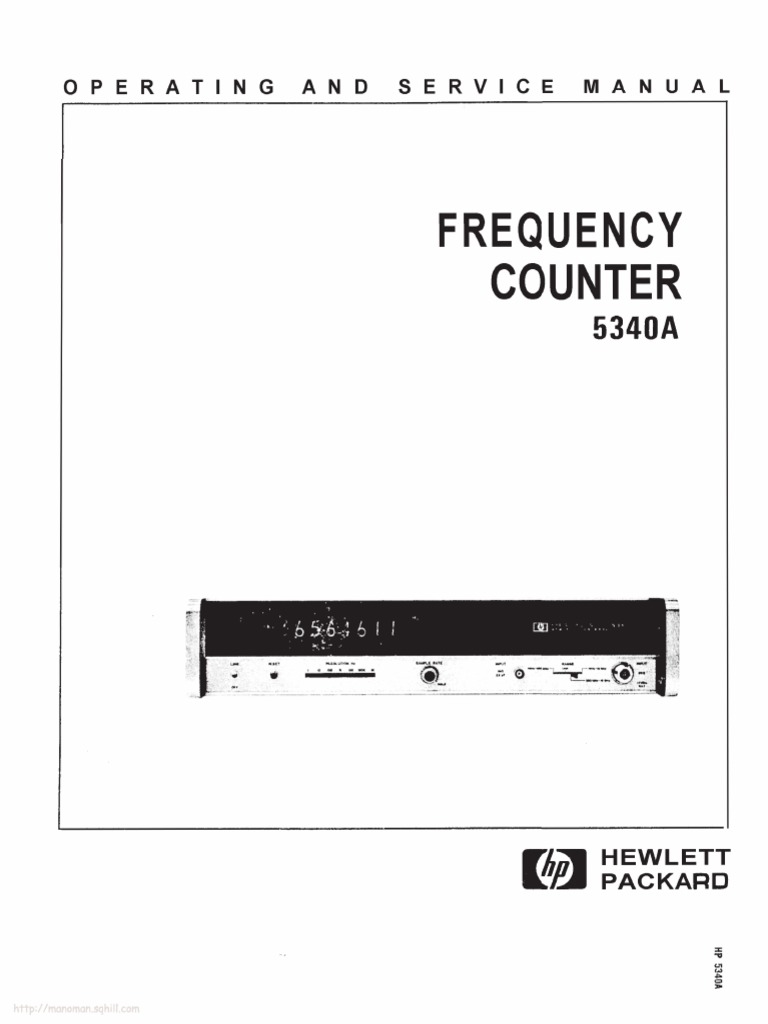 HP 5340A 0-18 GHZ Counter Service Manual PDF | PDF