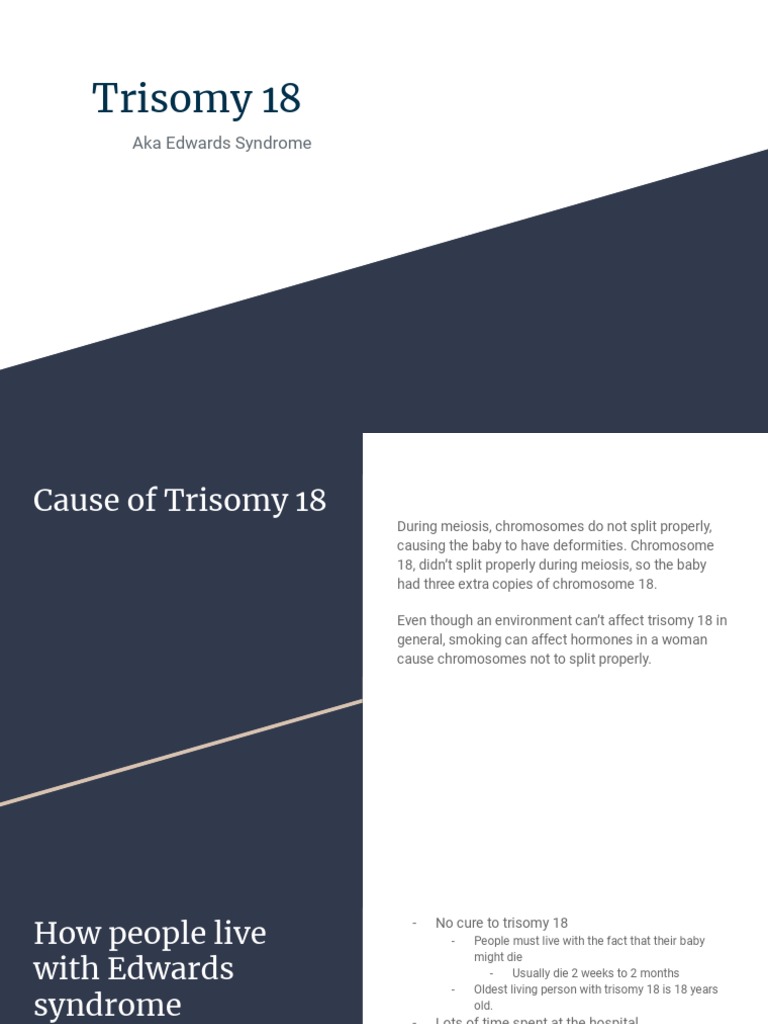 Trisomy 18 Causes, Symptoms, Treatment & Life Expectancy | PDF