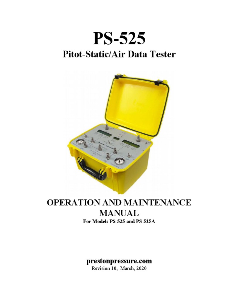 Comprehensive Operation and Maintenance Manual for the Preston Pressure ...
